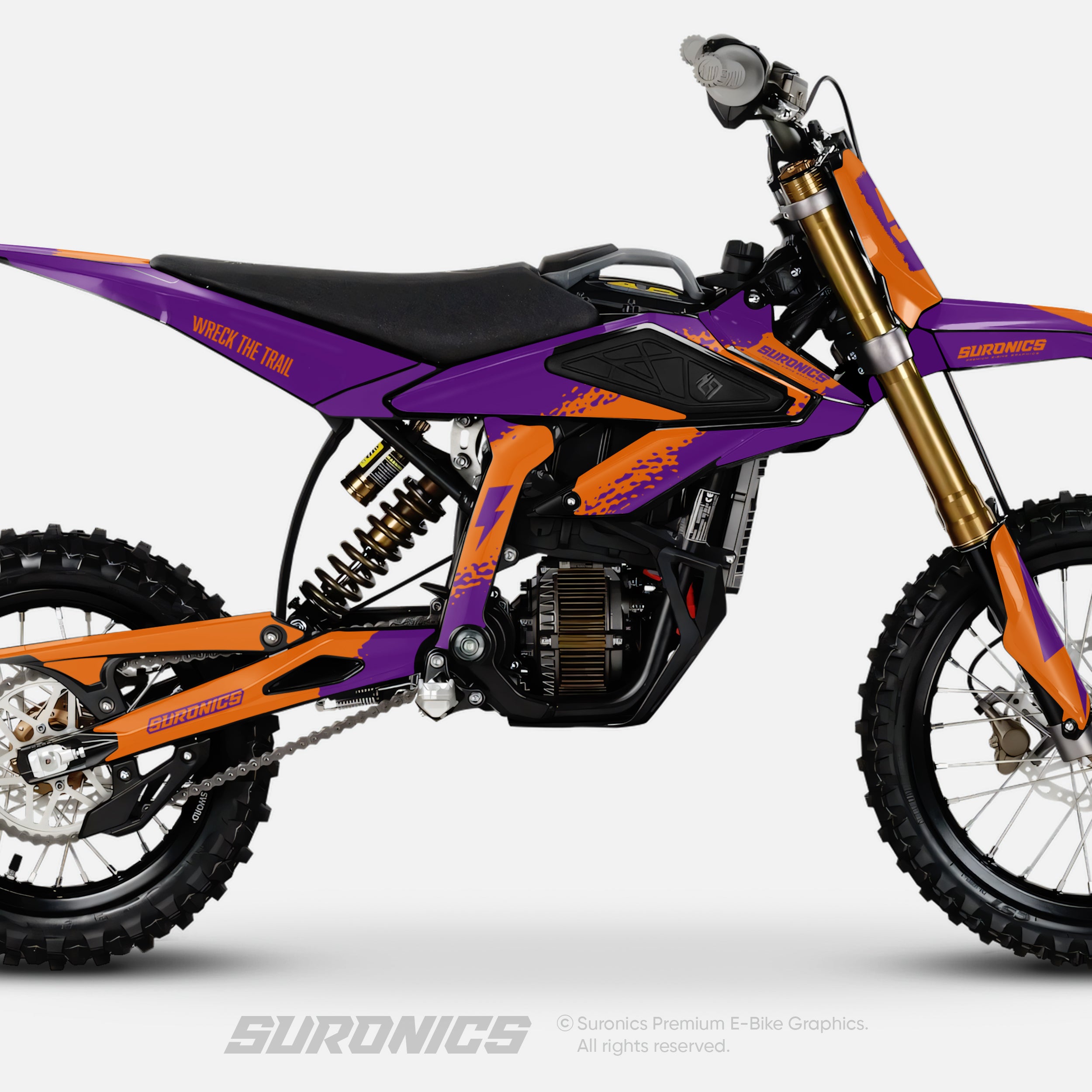 HALF PURPLE ORANGE Surron Hyper Bee Graphics kit – Suronics