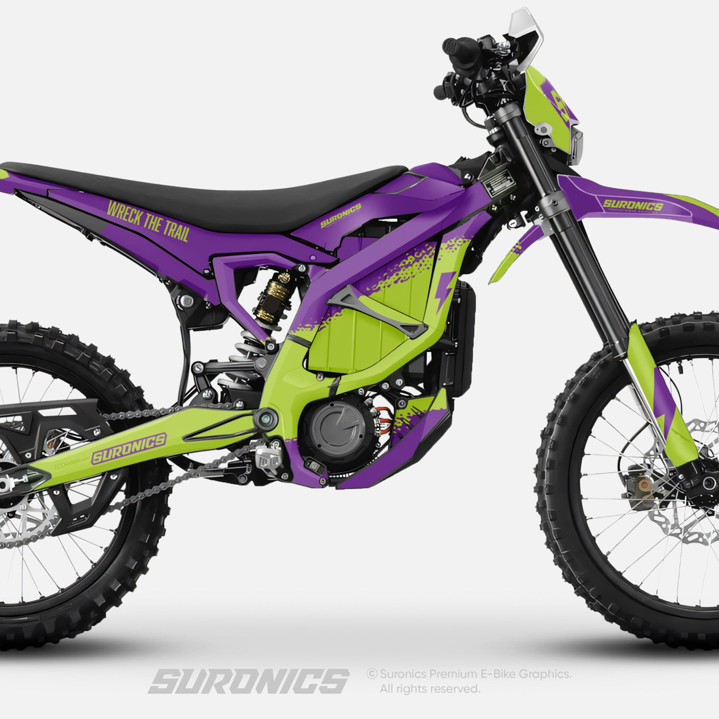 HALF PURPLE GREEN Surron Ultra Bee Graphics kit – Suronics