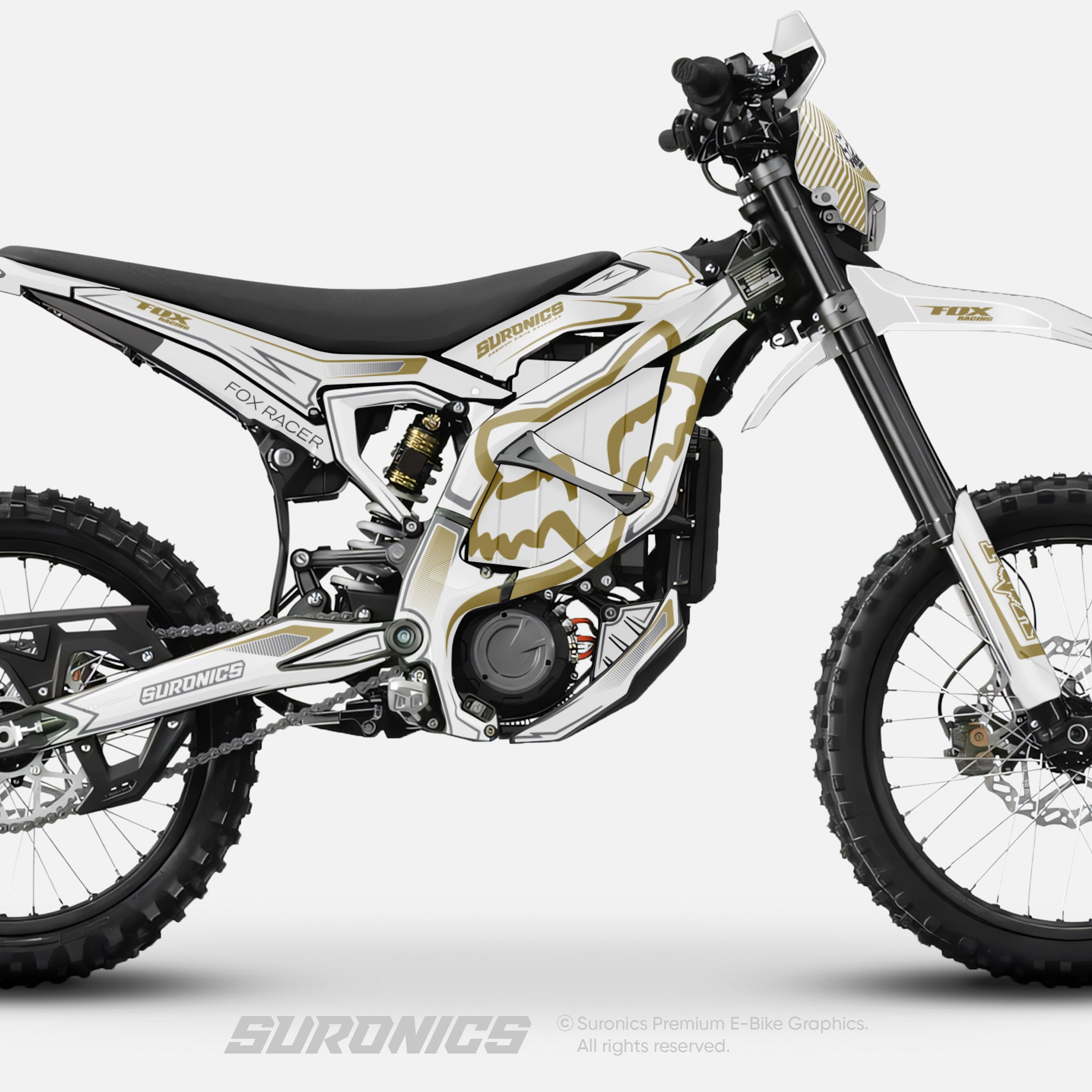 FOX RACER WHITE SANDER Surron Ultra Bee Graphics kit – Suronics