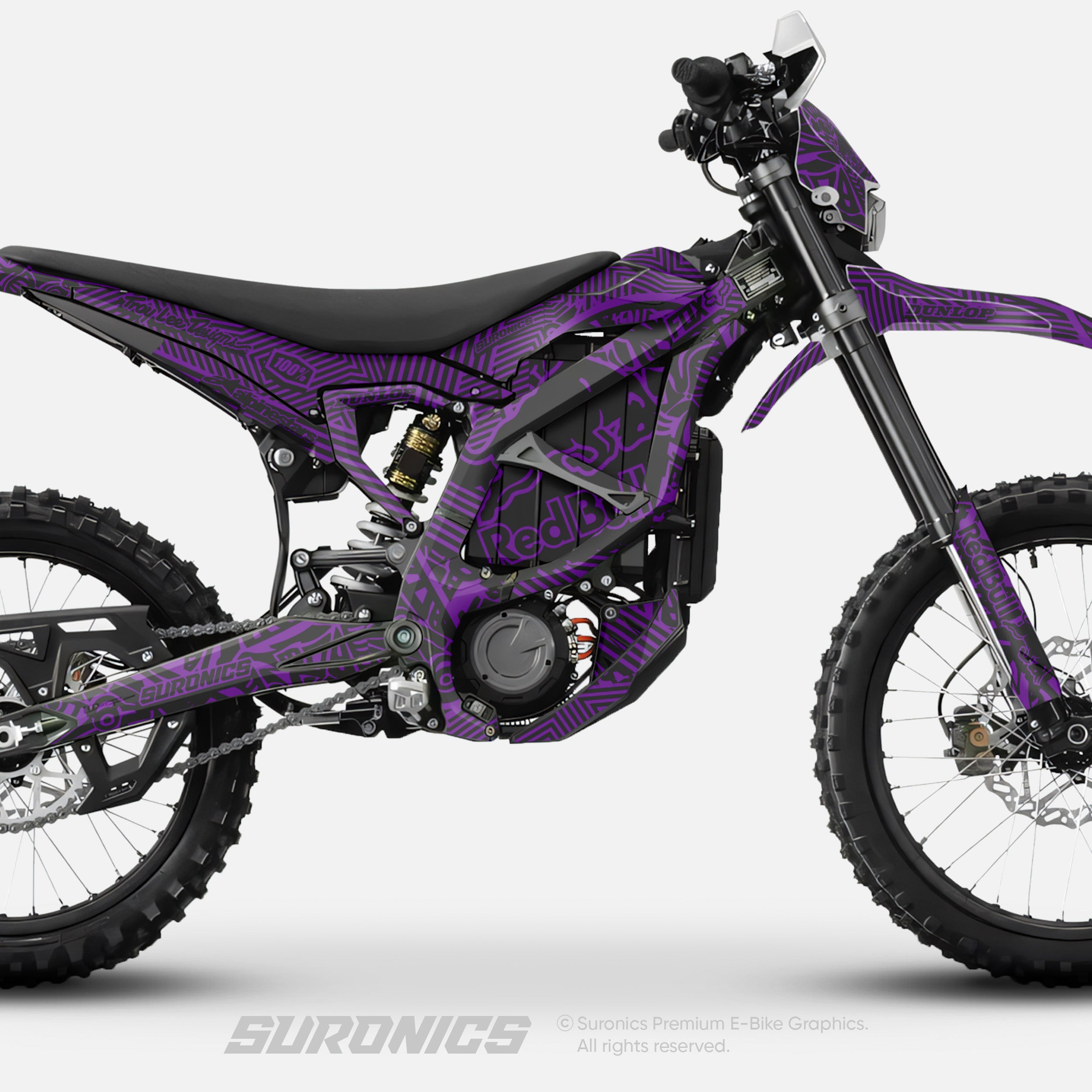 RACE ART BLACK PURPLE Surron Ultra Bee Graphics kit – Suronics