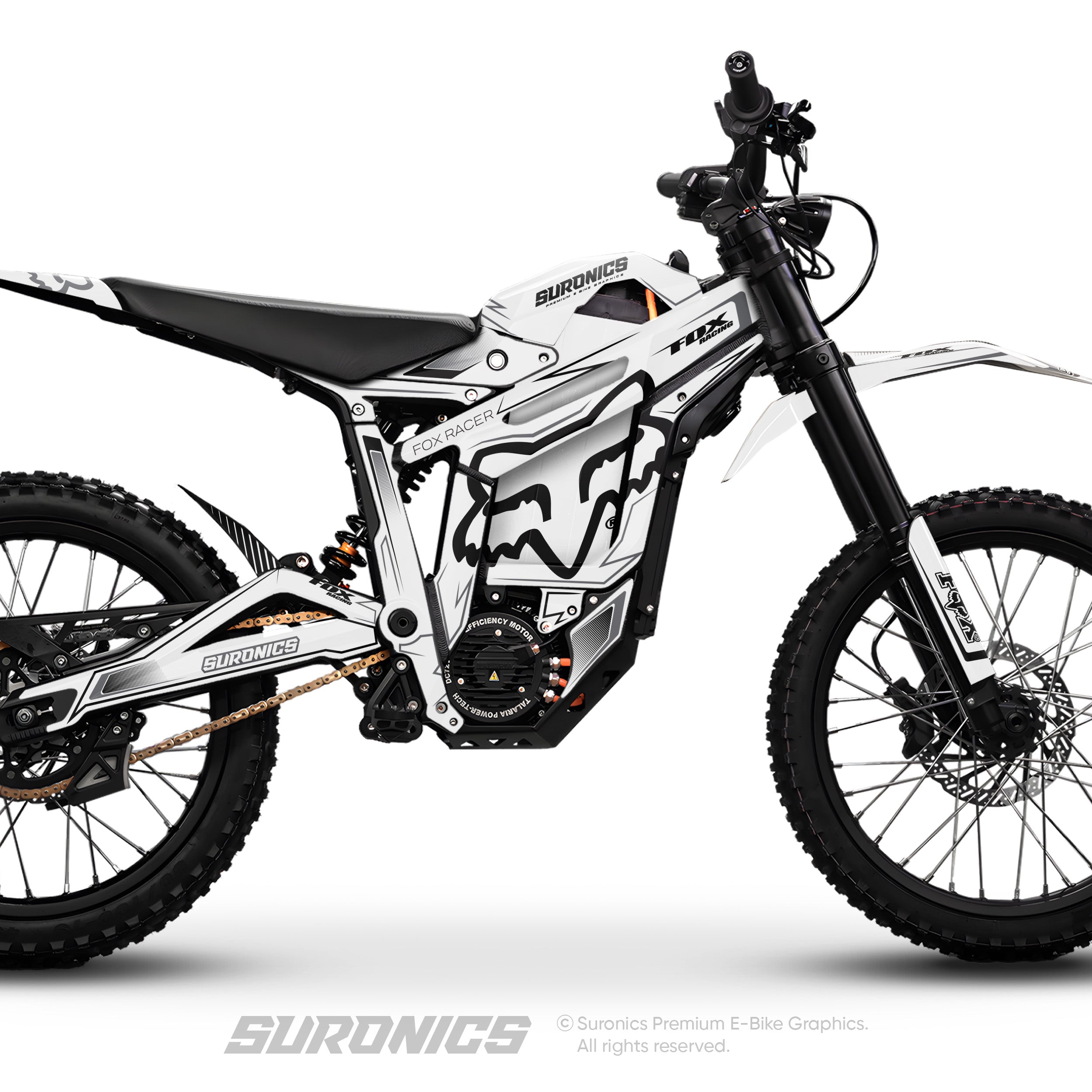 FOX RACER WHITE BLACK Talaria Sting MX5 PRO Graphics kit – Suronics