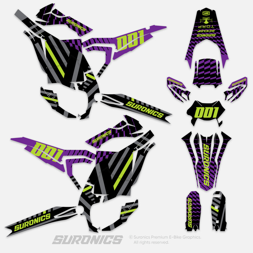 FUTURACE PURPLE GREEN Surron Ultra Bee Graphics kit – Suronics